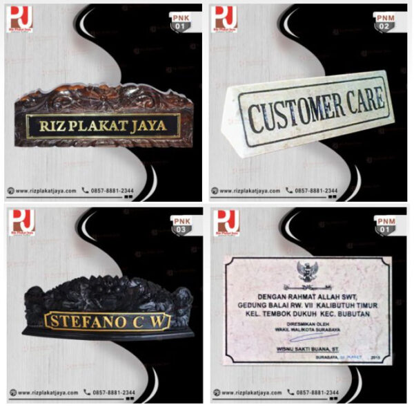 Pembuatan Papan Nama Meja Custom Berkualitas